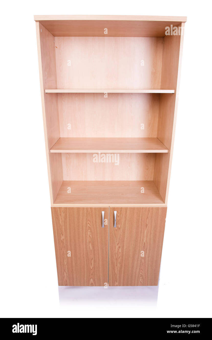 Office cabinet shelf isolated on white background Stock Photo - Alamy