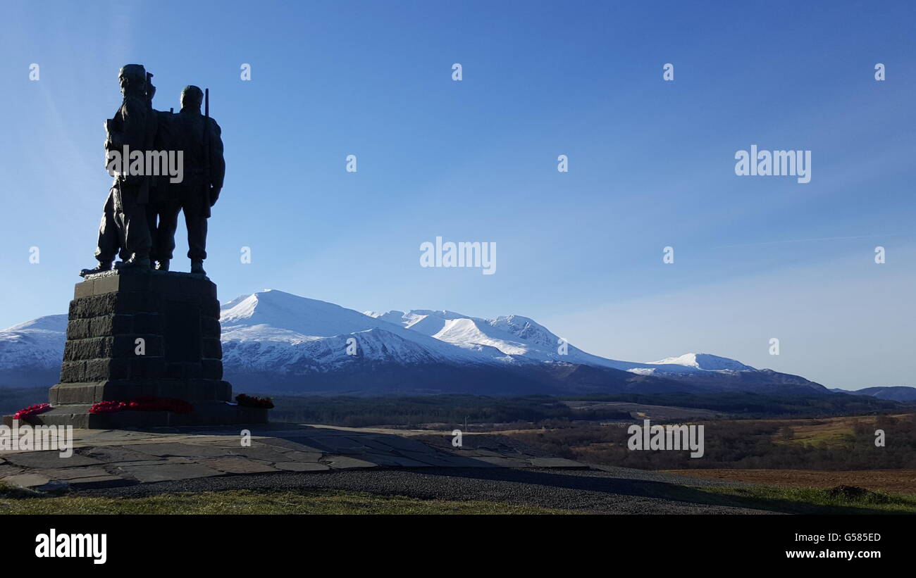 Commando Memorial statue Spean Bridge Stock Photo - Alamy