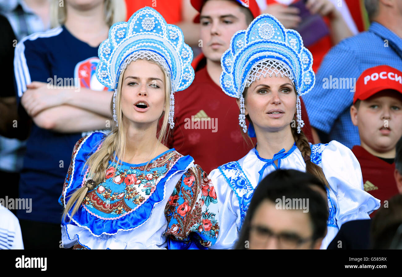 Russia fans in the stands during the UEFA Euro 2016, Group B match at ...
