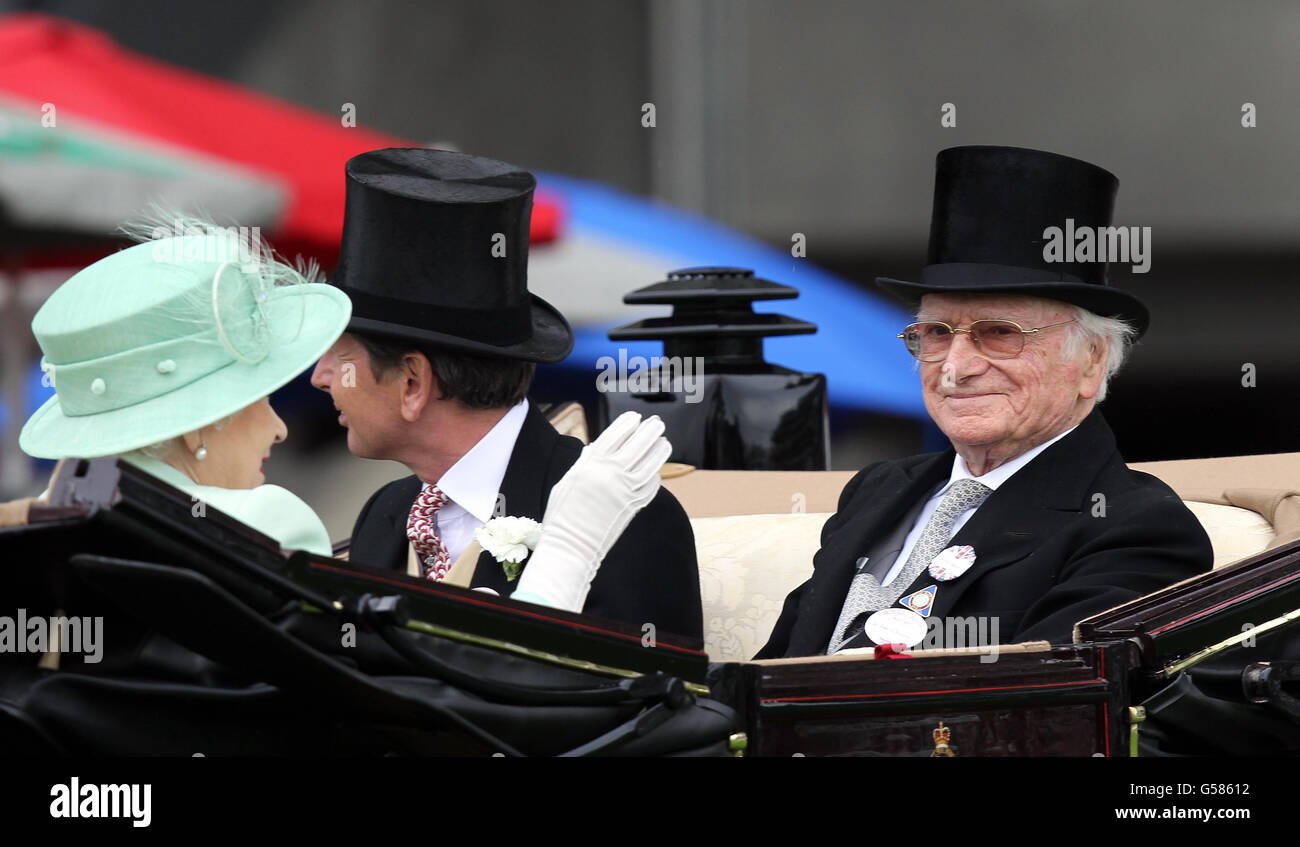 Former BBC commentatory Peter O'Sullivan arrives at Royal Ascot in the ...
