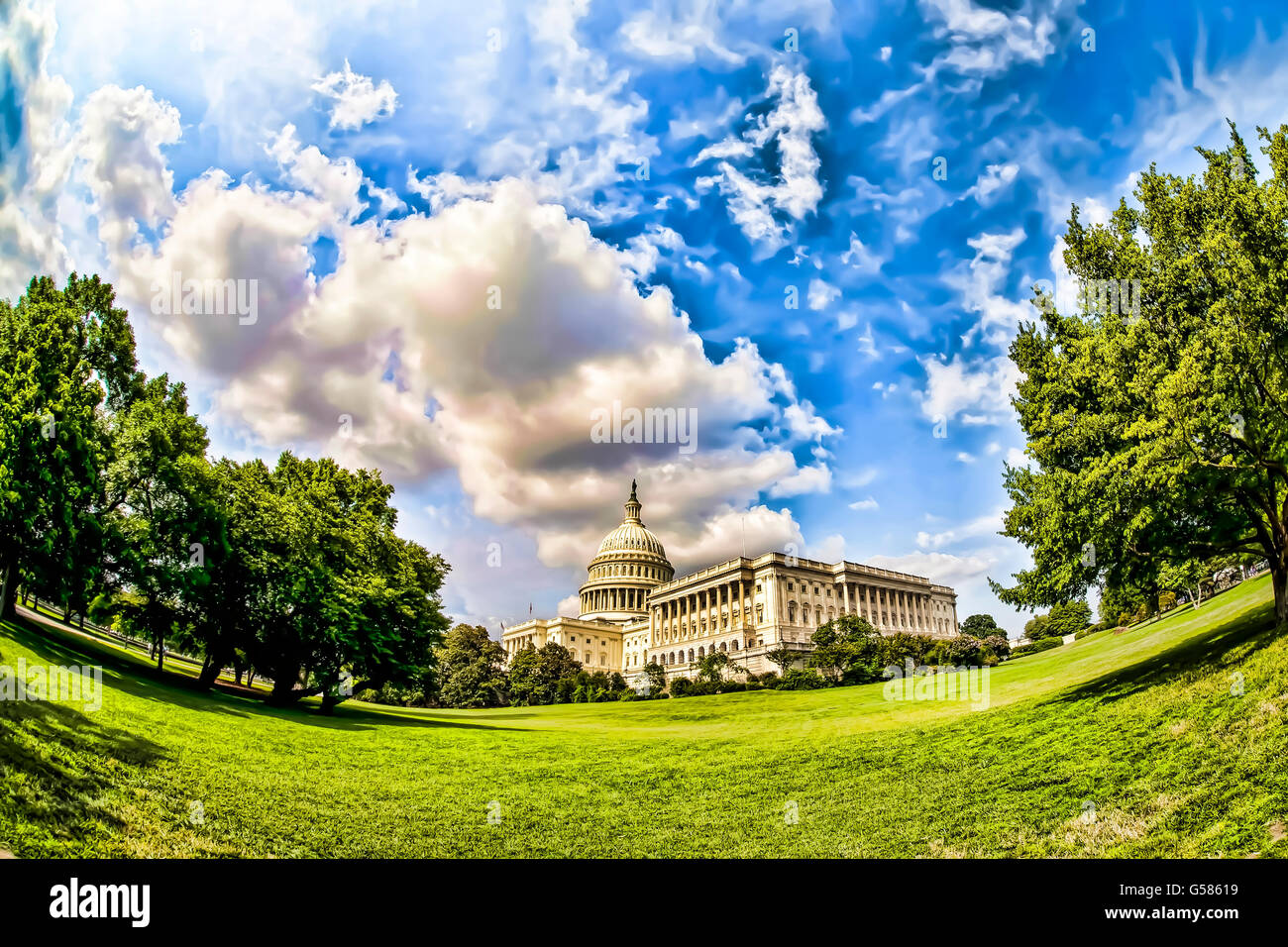 front and side of us capitol building, washington, d.c Stock Photo - Alamy