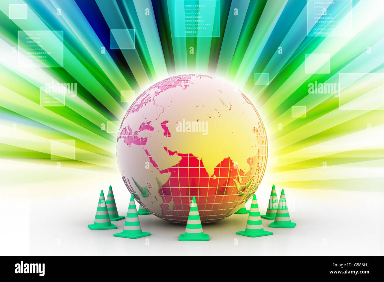 Single traffic cone hi-res stock photography and images - Alamy