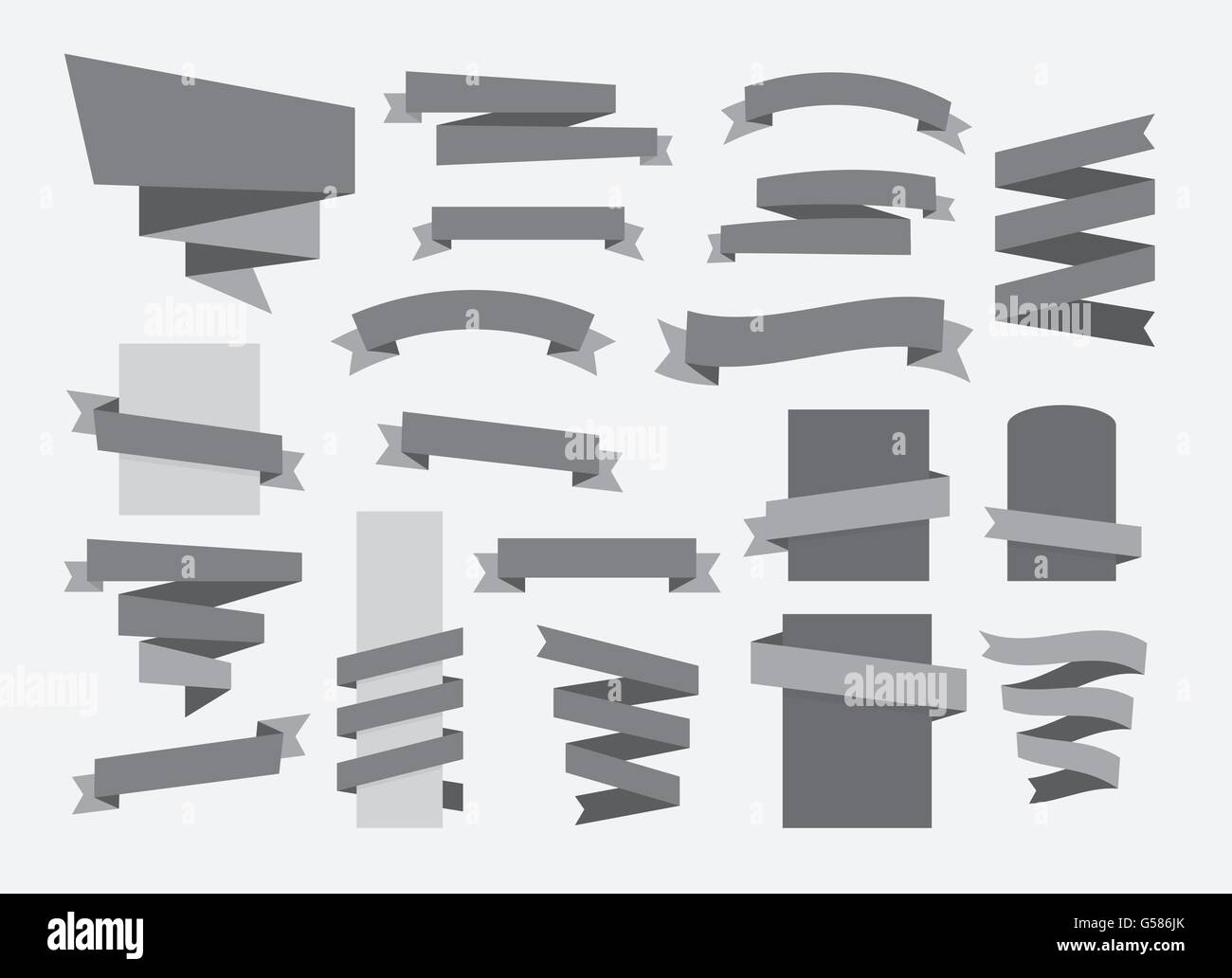 ribbon banner dark design for light background web elements vector ...