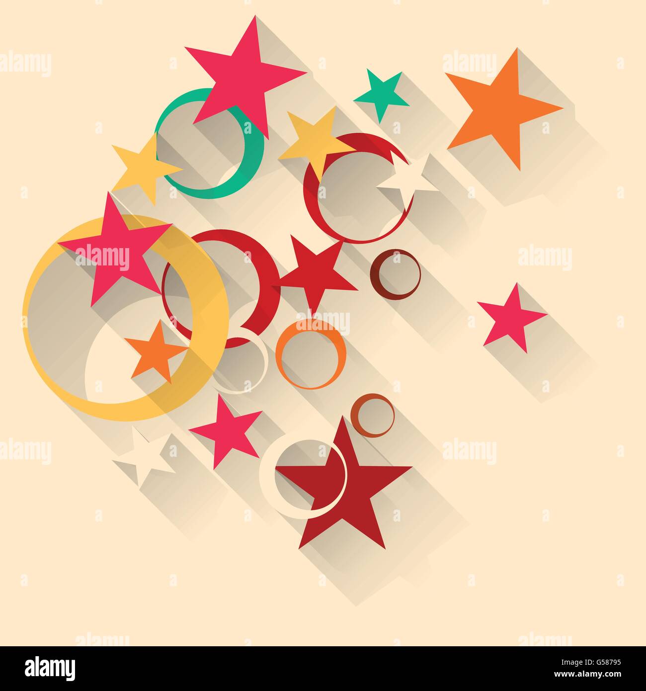 color star and circles light background vector illustration Stock ...