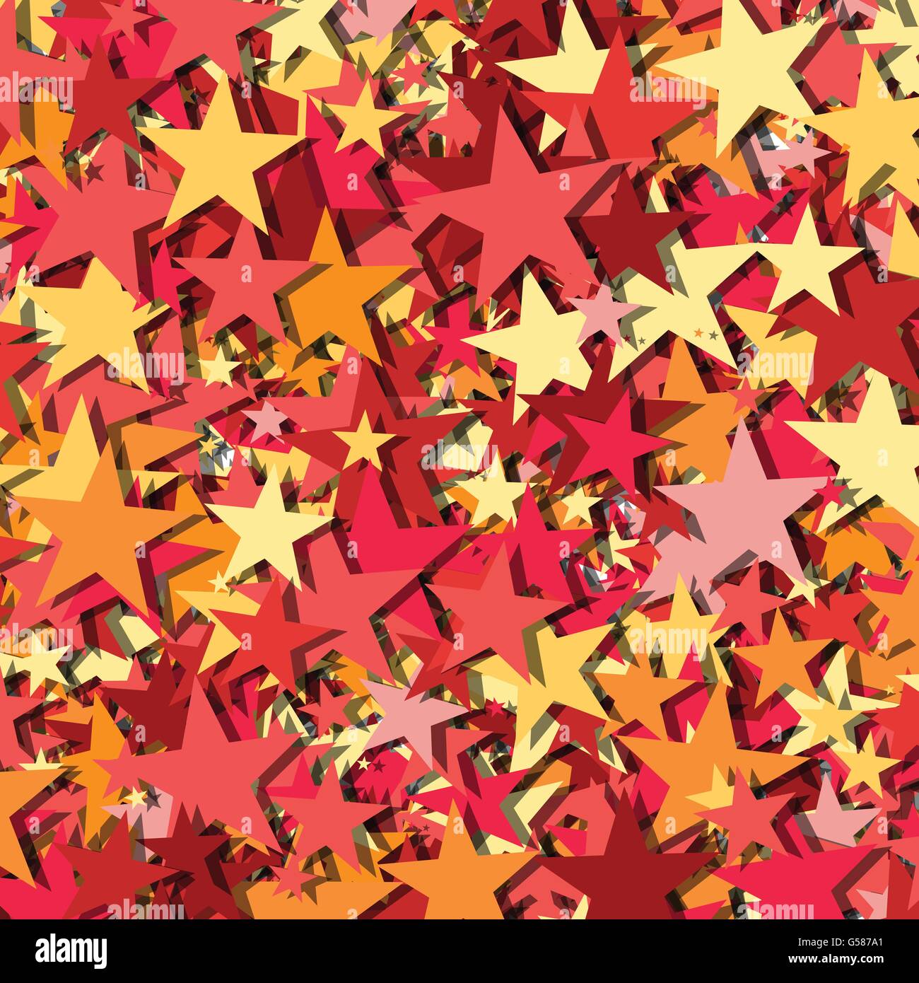 red orange yellow random stars anstract creative vector design ...