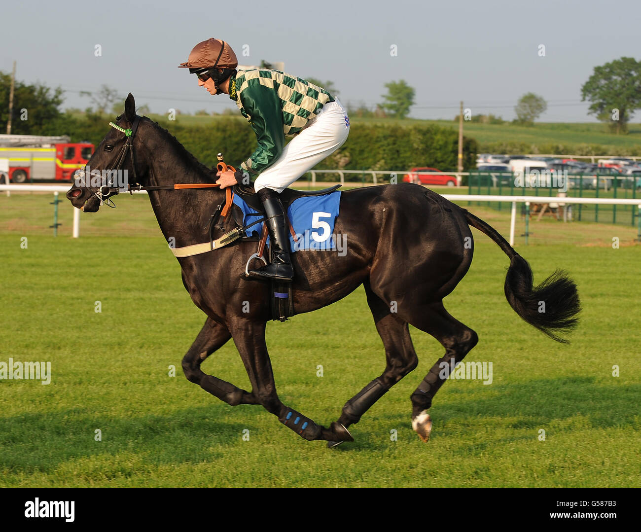Horse racing ladies evening huntingdon racecourse hi-res stock ...