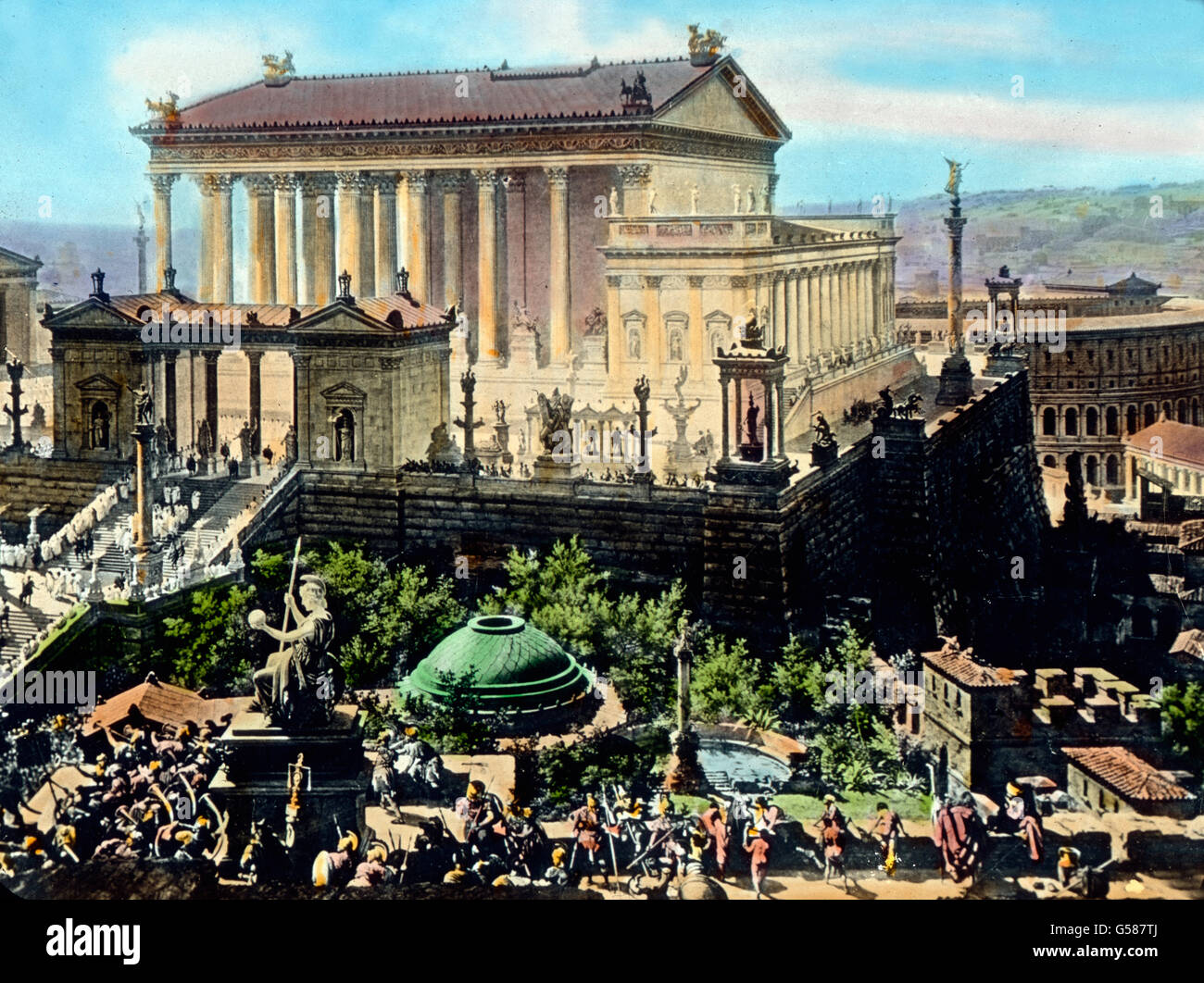 Die Stadt Rom zu den Zeiten von Kaiser Augustus. Europe, Germany, the ...