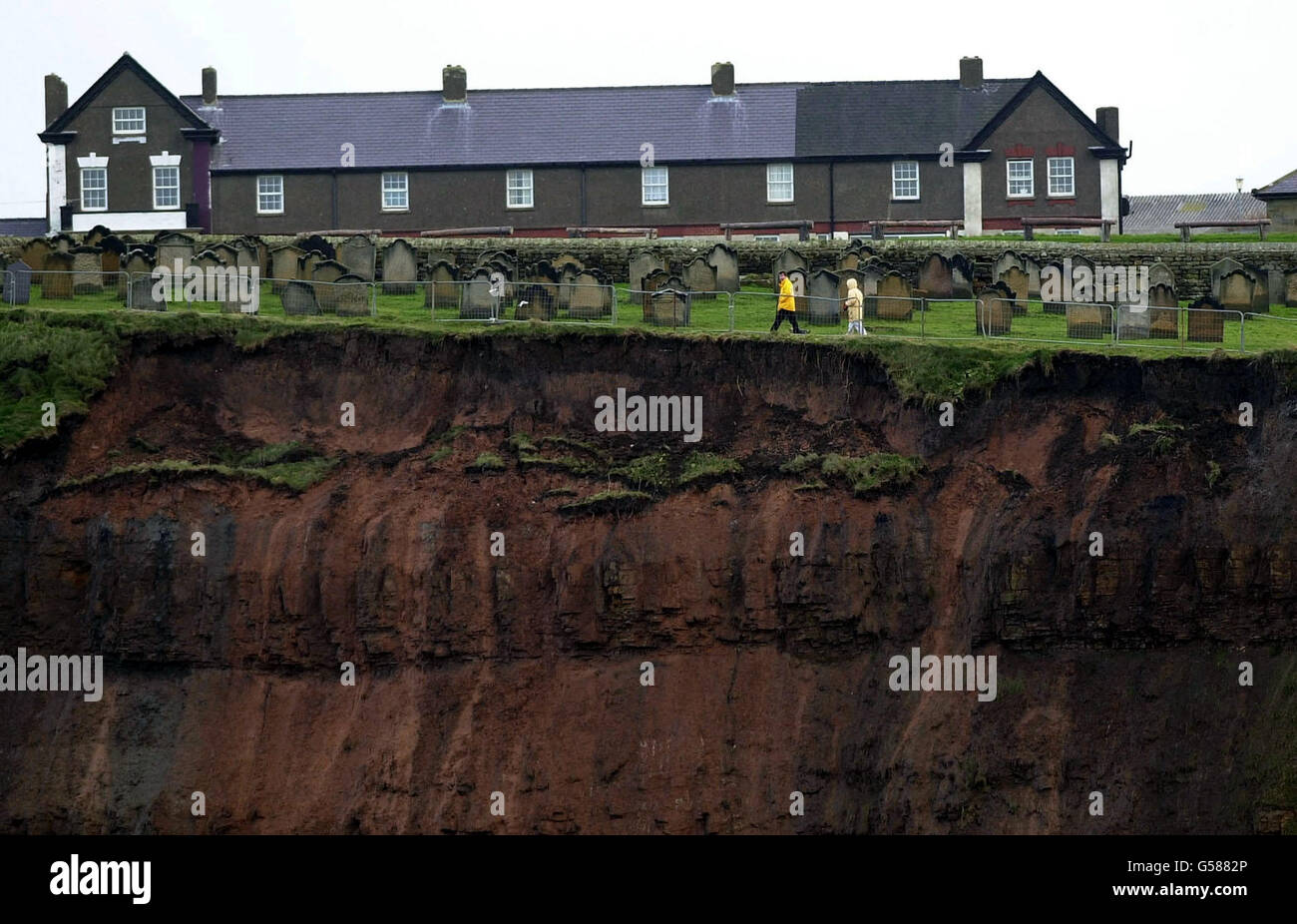 Whitby landslide Yorkshire Stock Photo - Alamy