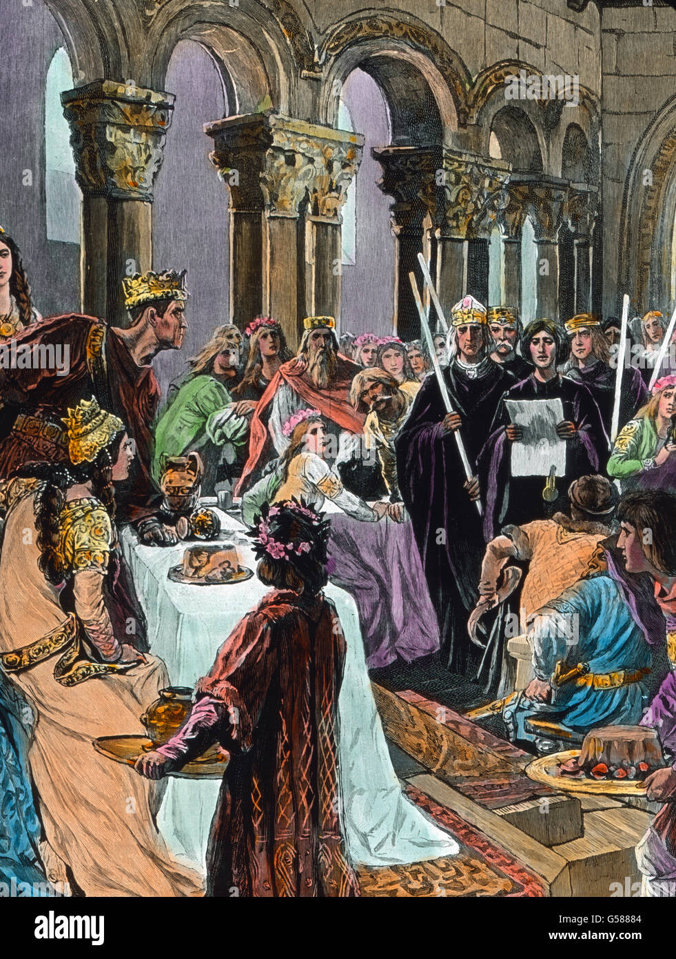 Illustration der Teilung des Deutsches Reiches. Europe, Germany, the ...