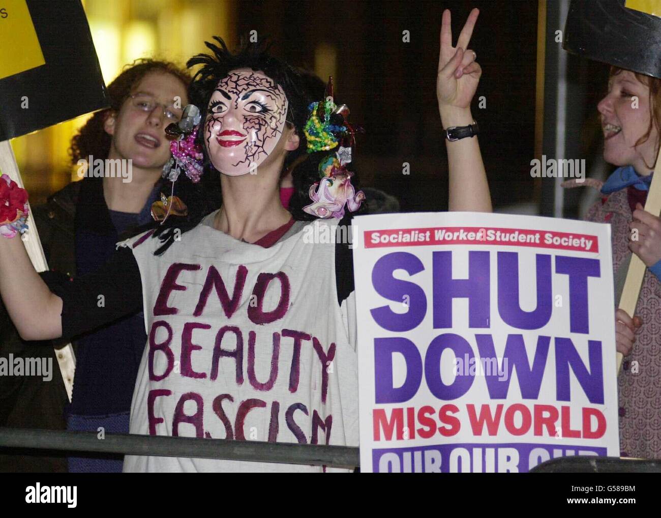 Anti-Miss World 2000 Protest Stock Photo - Alamy