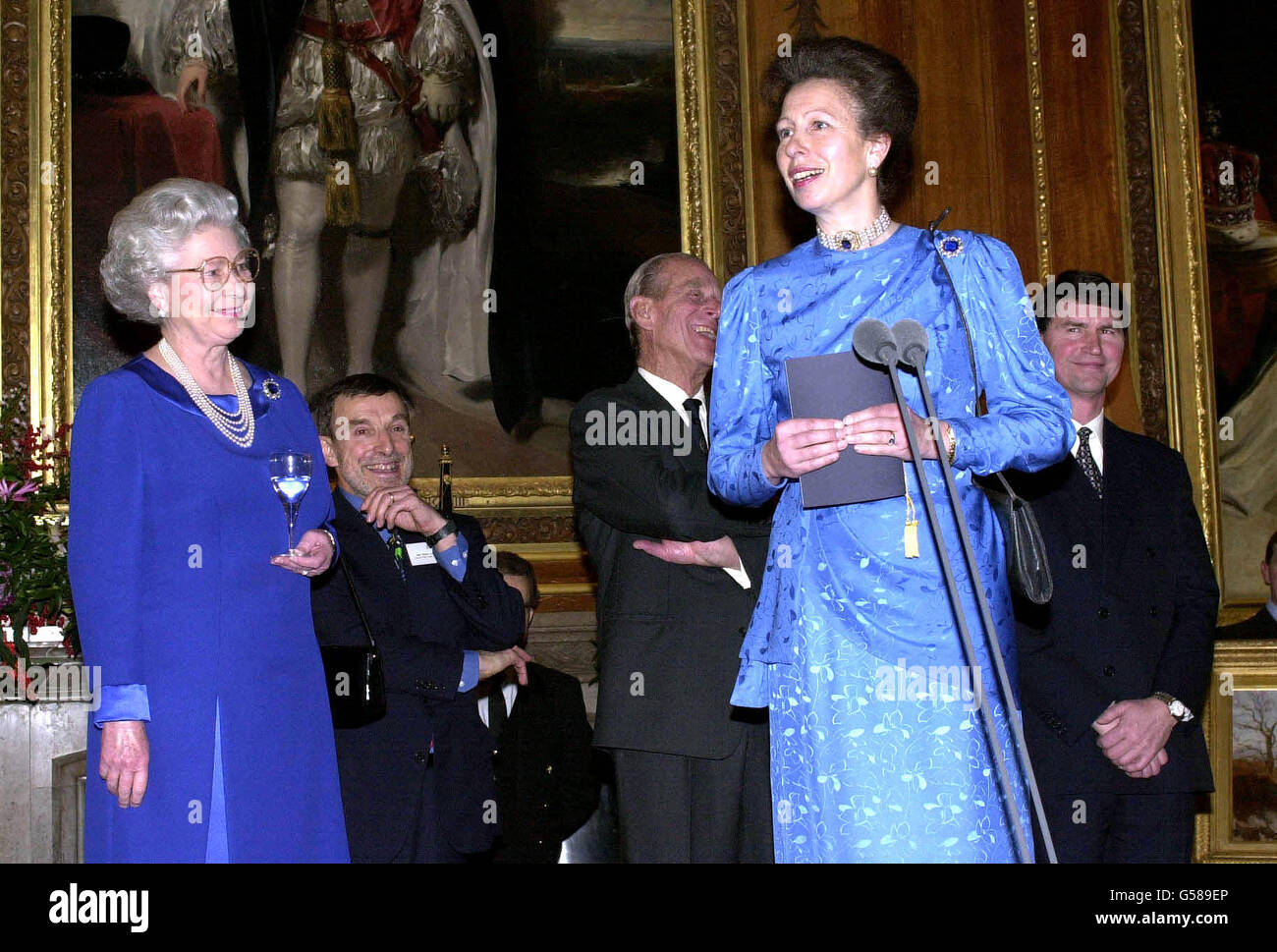 The Princess Royal addresses a party at Windsor Castle, held in honour ...