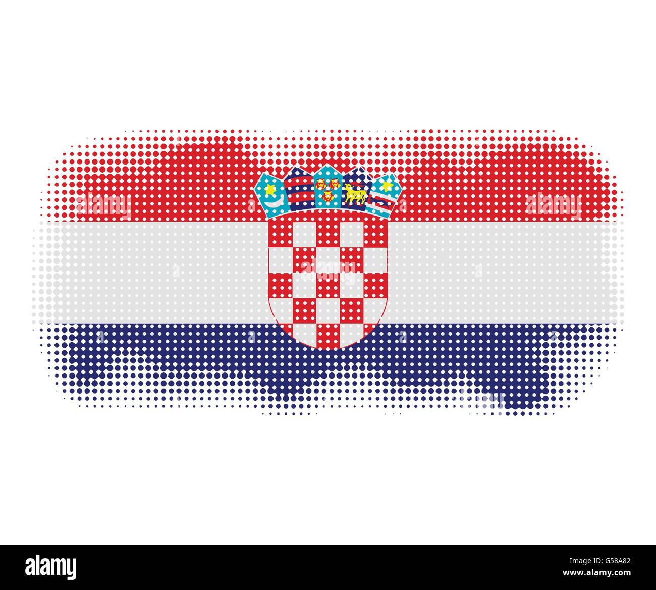 Croatia flag symbol halftone vector background illustration Stock ...