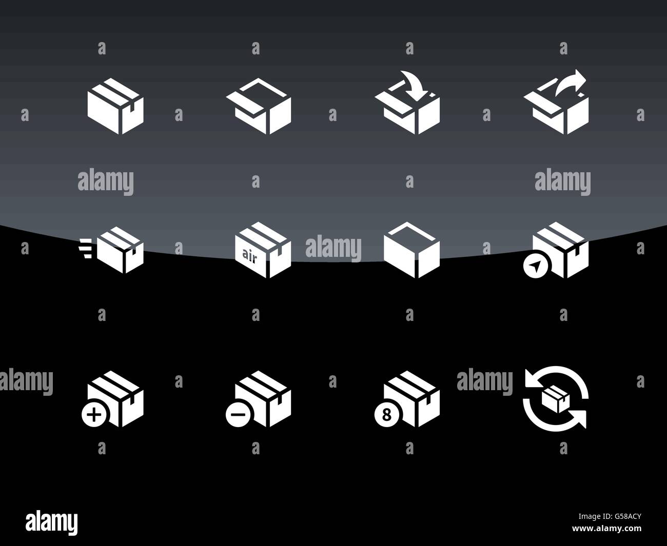 App icons black background Stock Vector Images - Alamy