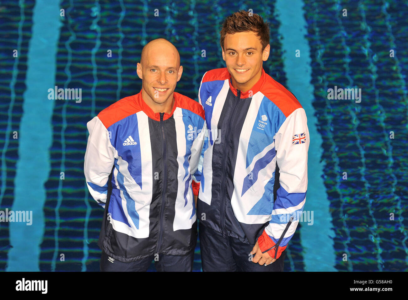 GB Olympic diving team members Peter Waterfield (left) and Tom Daley ...