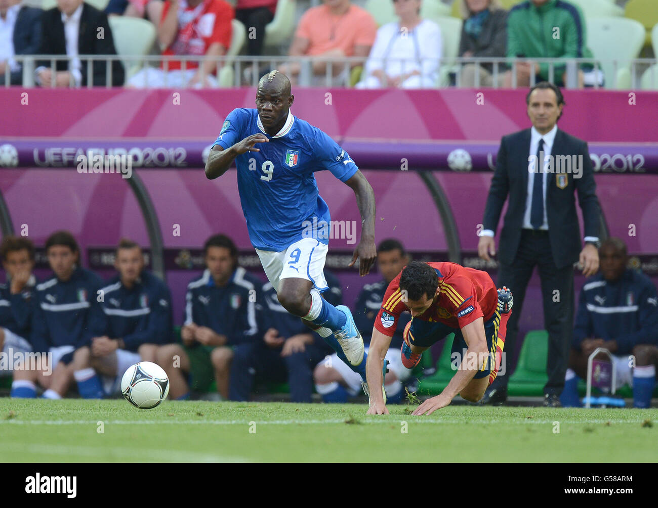 Soccer - UEFA Euro 2012 - Group C - Spain v Italy - Arena Gdansk Stock ...