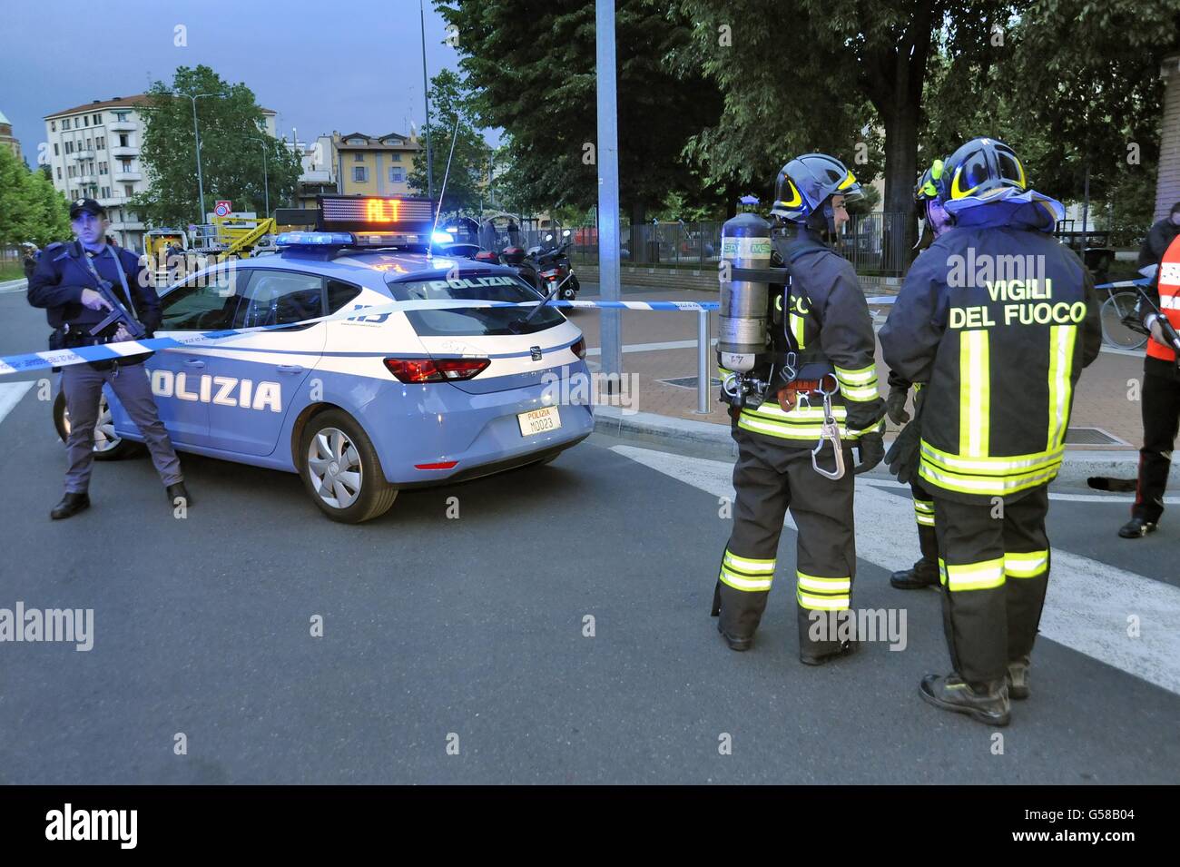 Milan (Italy), joint exercise of the police and security forces in the ...