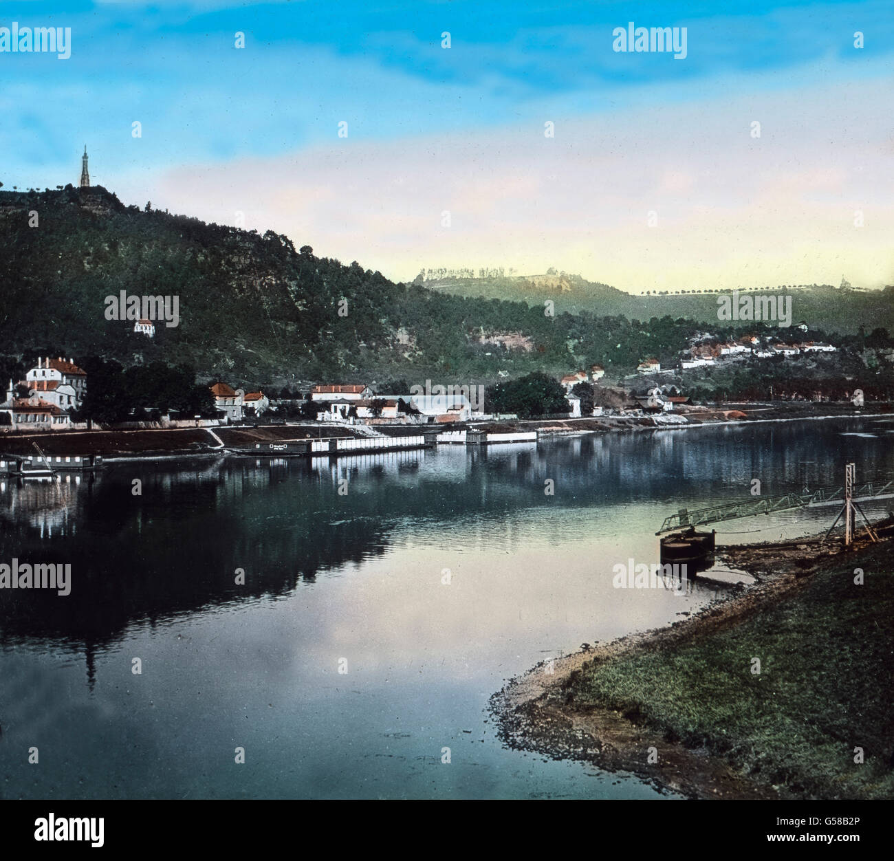 Blick auf Trier an der Miosel. Aufnahme vor 1905. Europe, Germany ...