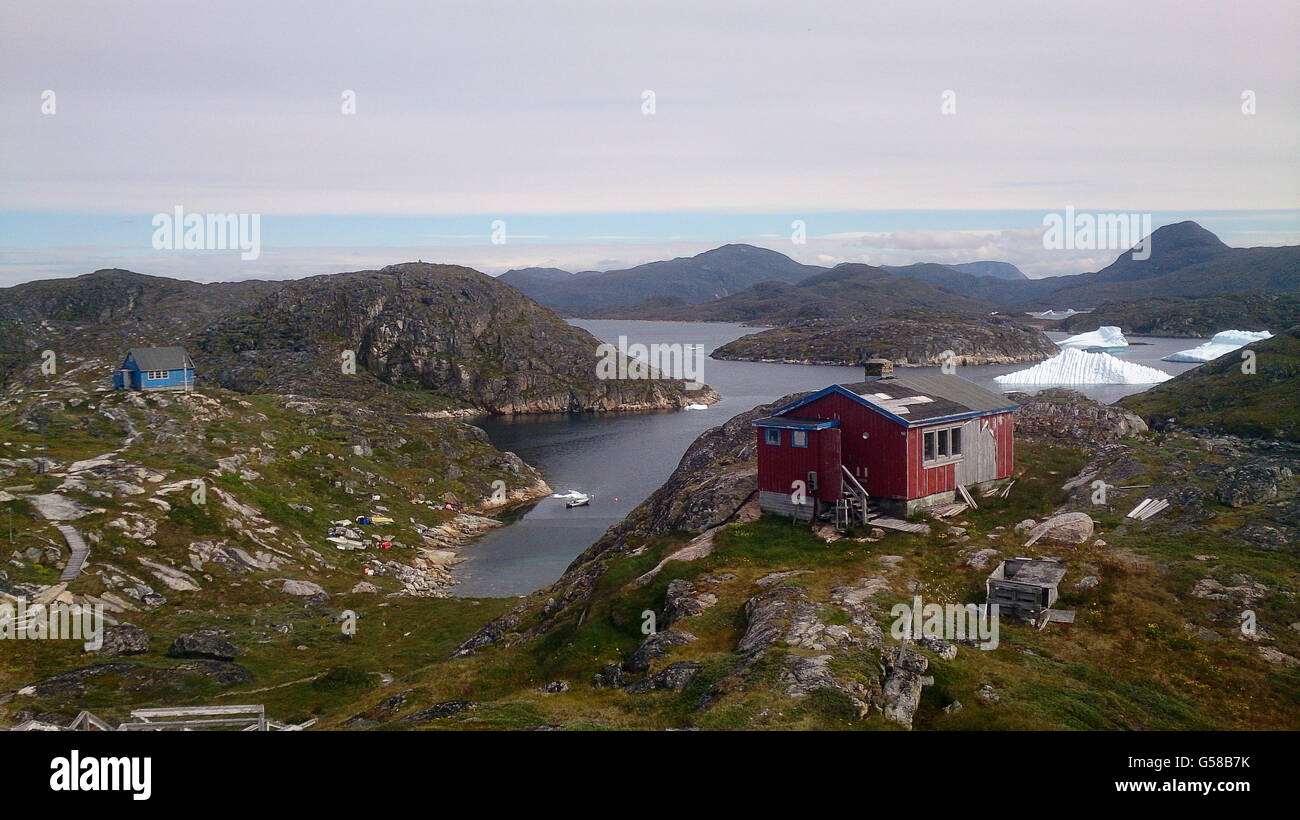 small town in the south coast of greenland Stock Photo - Alamy