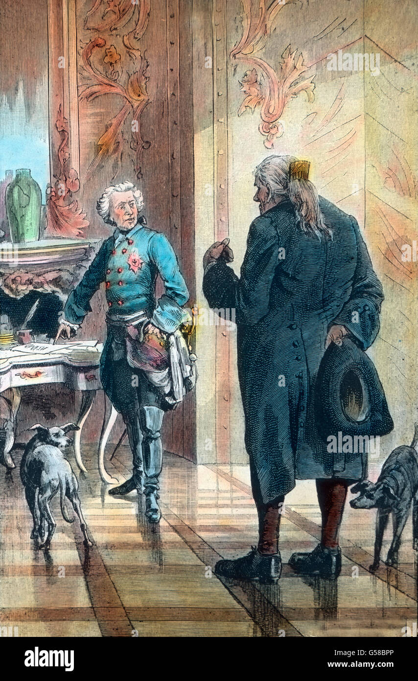 Der Müller Arnold bei einer Privataudienz bei König Friedrich dem ...