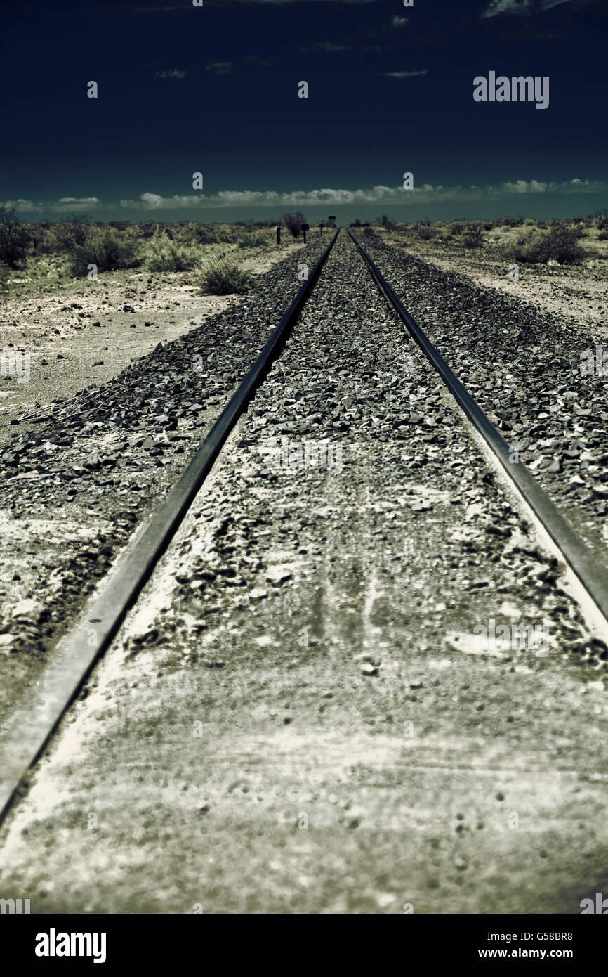 Rail track desert hi-res stock photography and images - Alamy