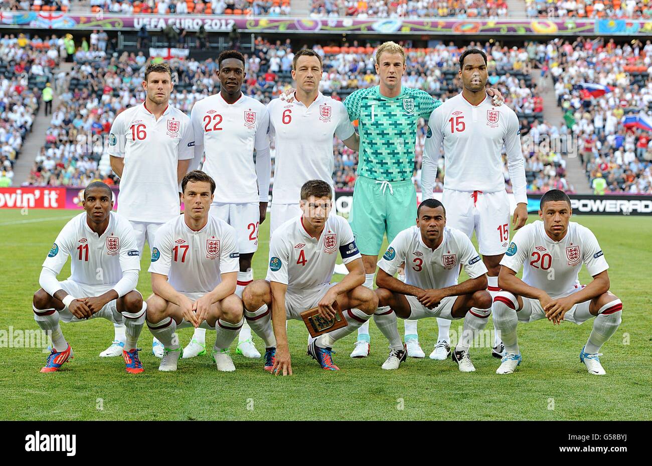England team group back row left to right james milner hi-res stock ...
