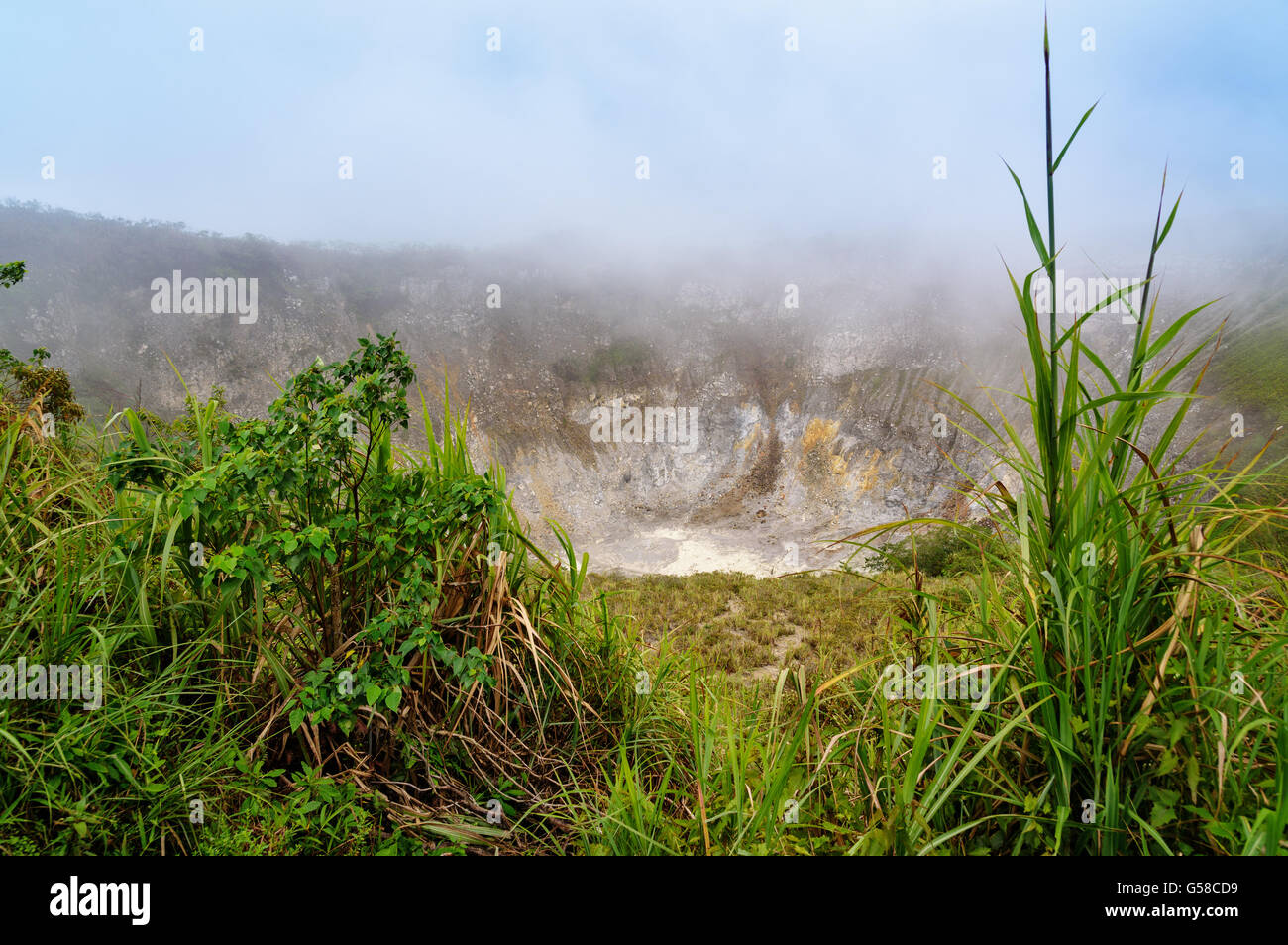 Crater of Volcano Mahawu near Tomohon. North Sulawesi. Indonesia Stock ...