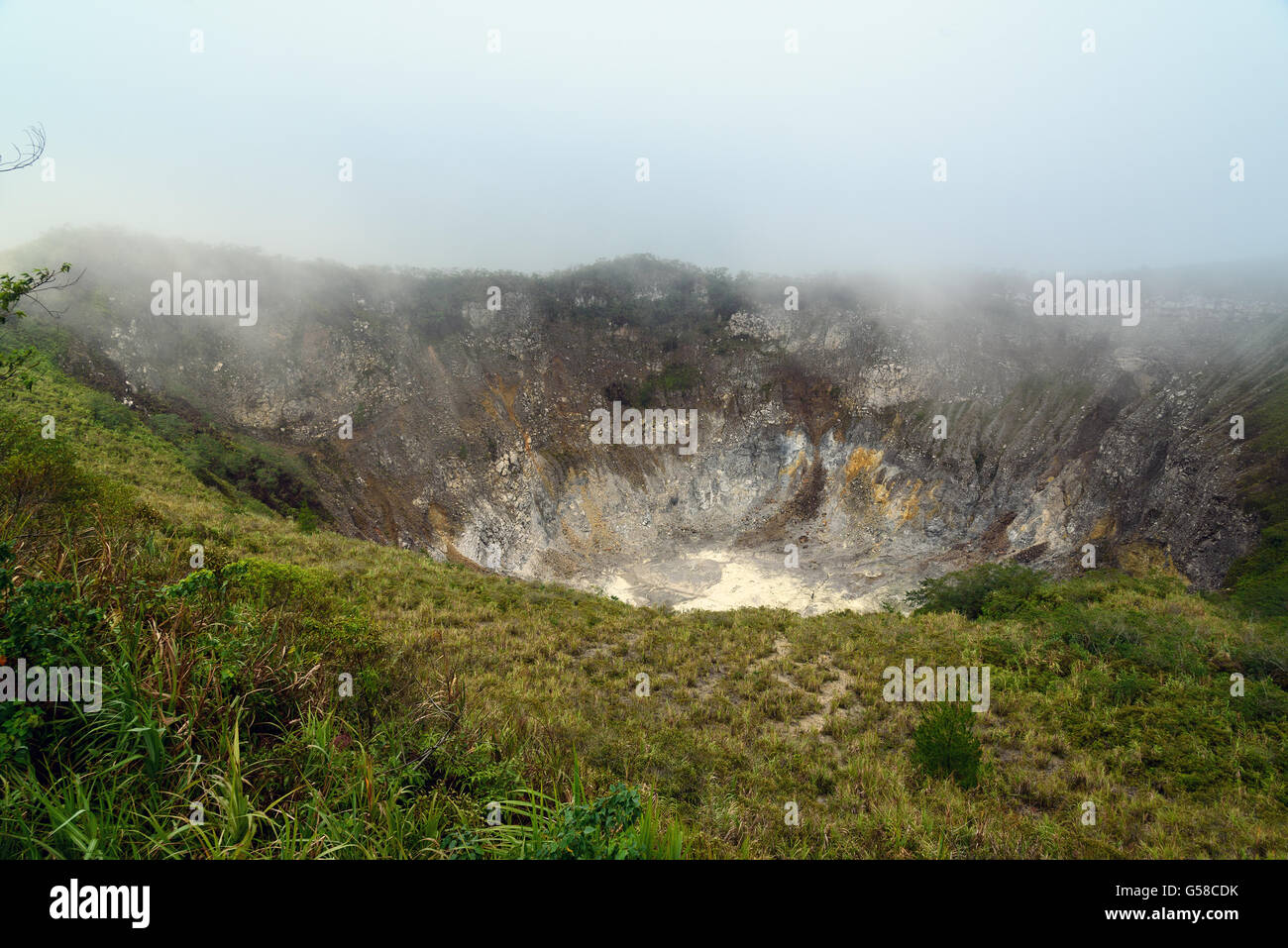 Crater of Volcano Mahawu near Tomohon. North Sulawesi. Indonesia Stock ...