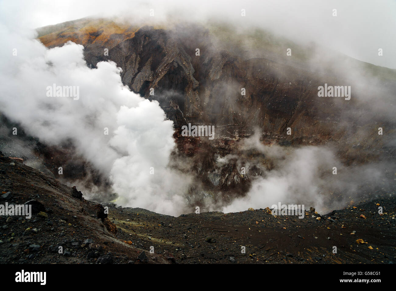 Tompaluan crater Lokon-Empung volcano. Tomohon. North Sulawesi ...