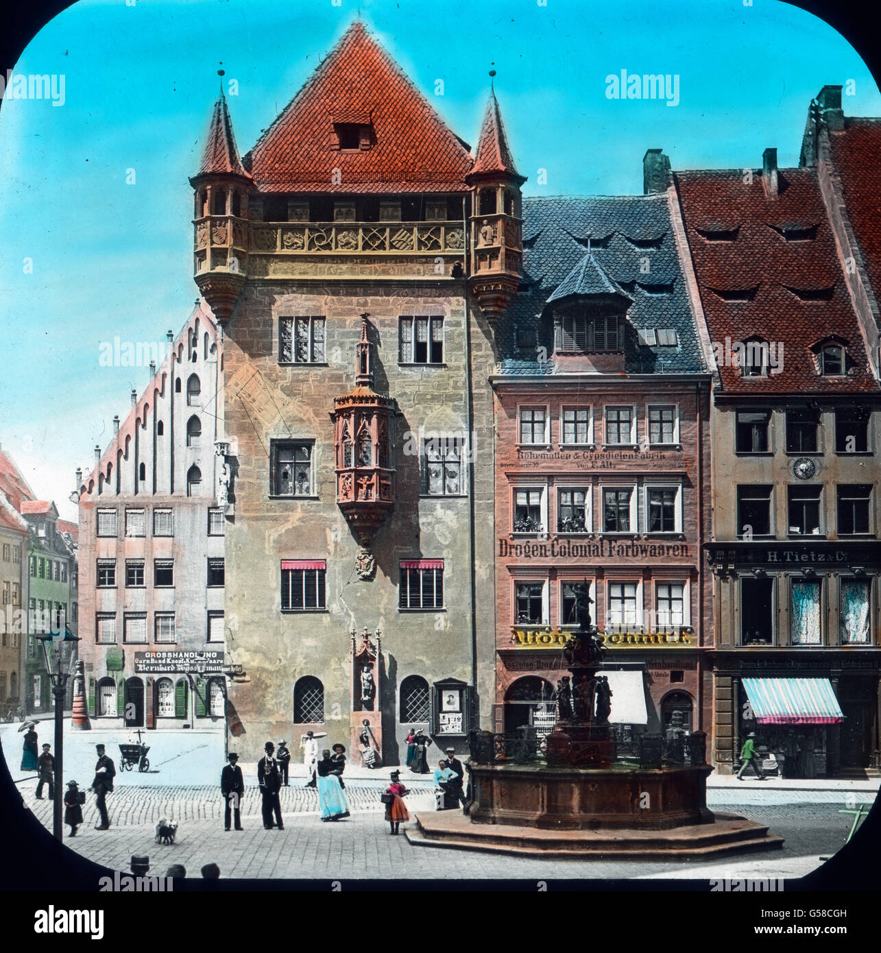 Das Nassauer Haus in Nürnberg. Nuremberg, Franconia, Bavaria, history ...