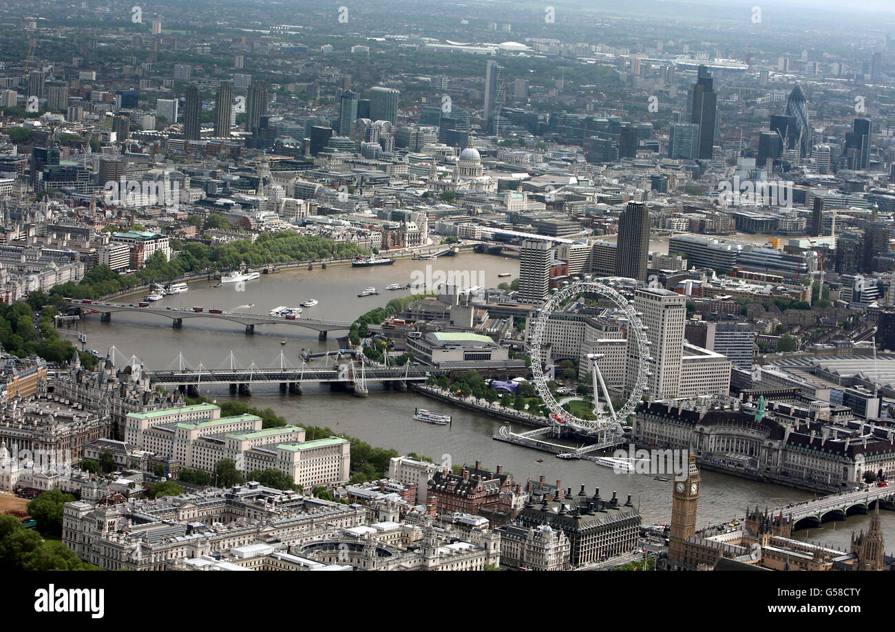 City Views - London. Aerial view of Central London Stock Photo - Alamy