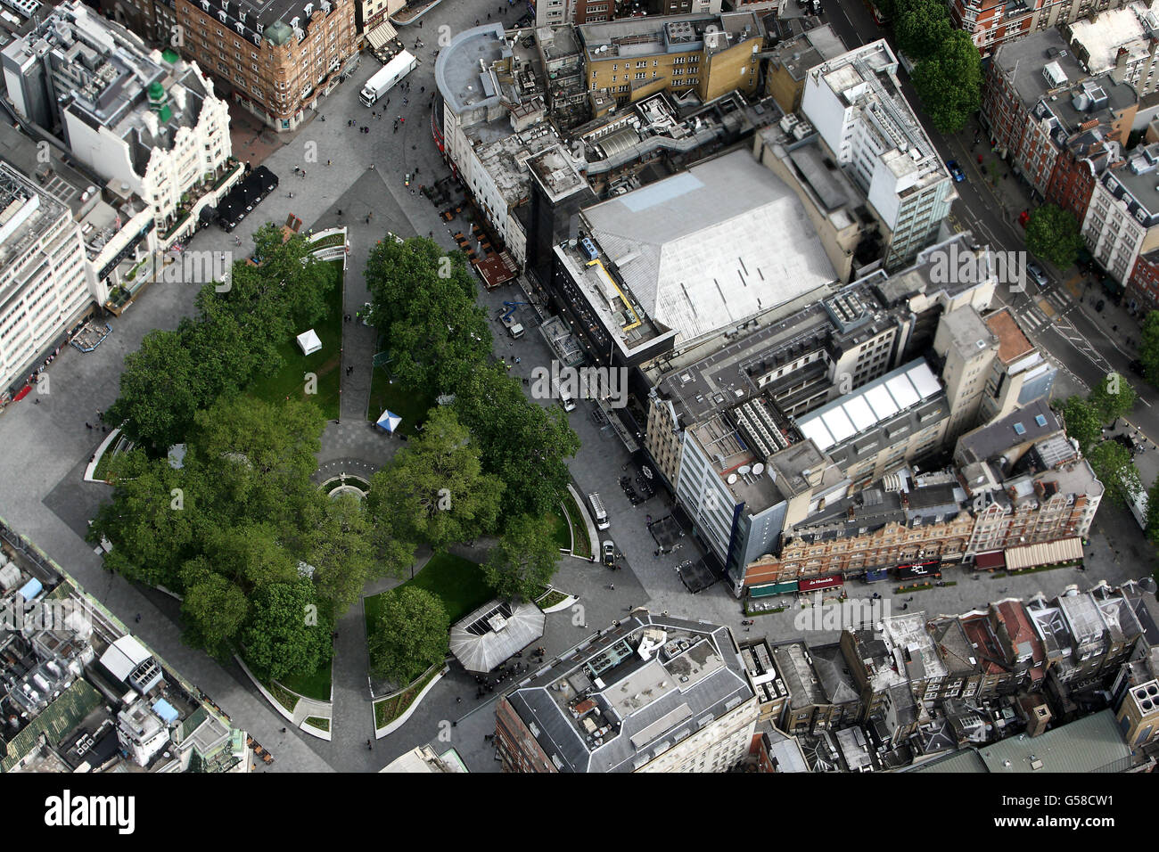 Aerial view leicester square london hi-res stock photography and images ...