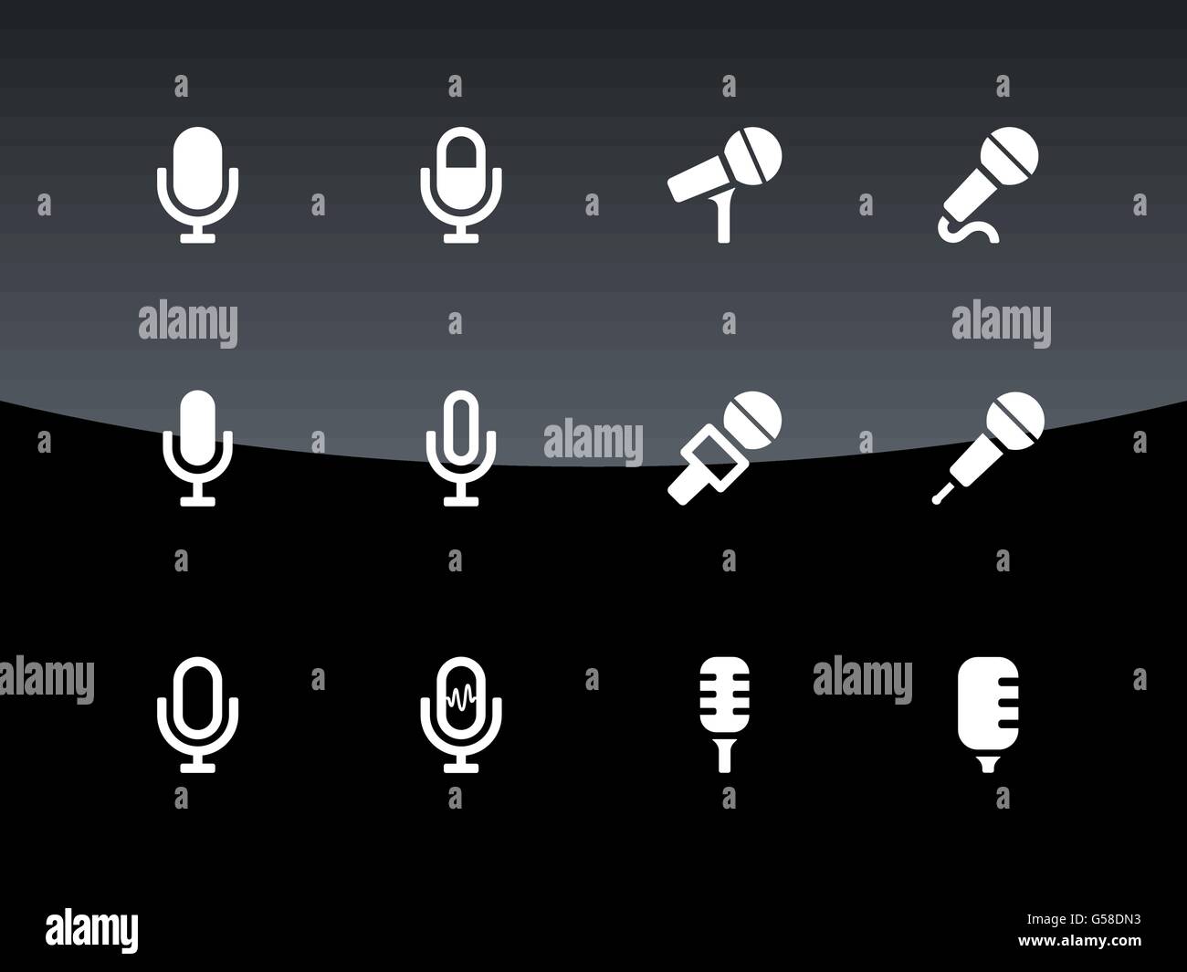 Studio microphone icon vector Stock Vector Images - Alamy