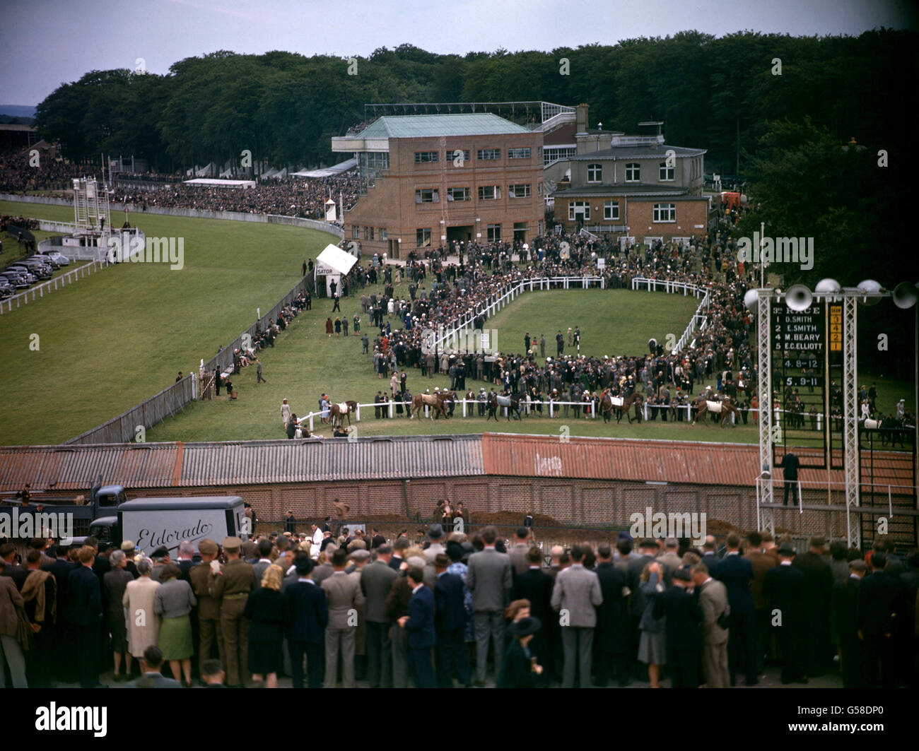 Horse Racing - Goodwood Racecourse. Paddock scene at Goodwood ...