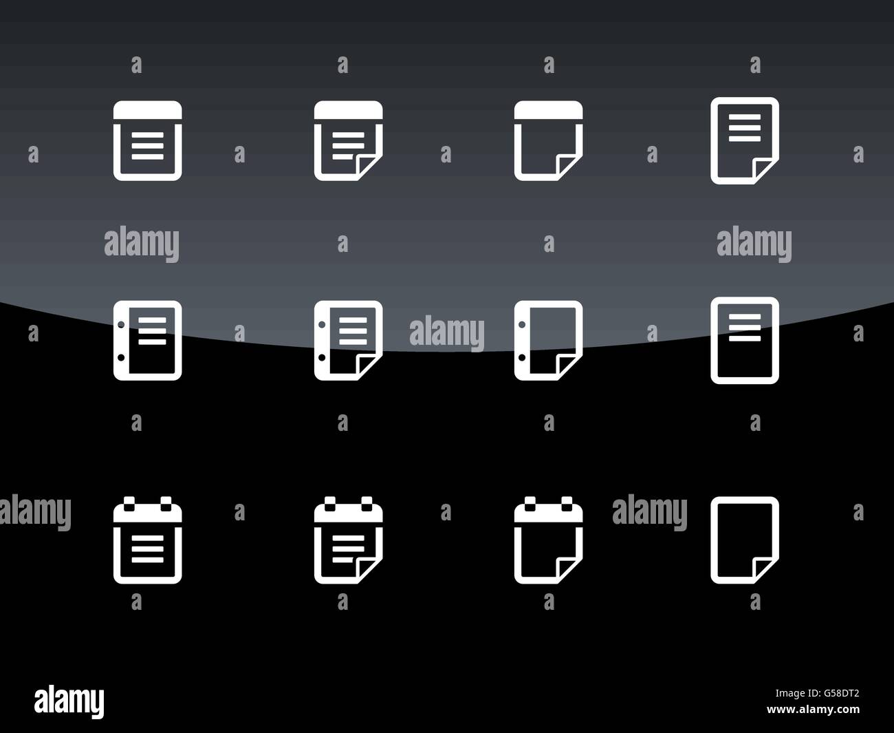 Notepad and sticky note icon set Stock Vector Image & Art - Alamy