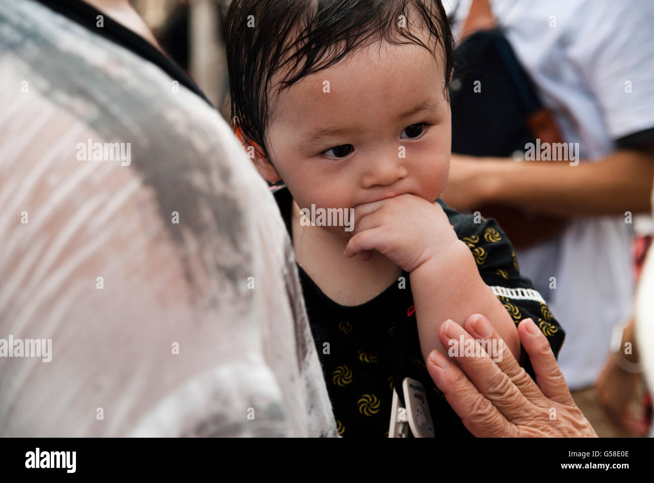 Japanese baby at the Tokyo Fukugawa Hachiman festival Stock Photo - Alamy