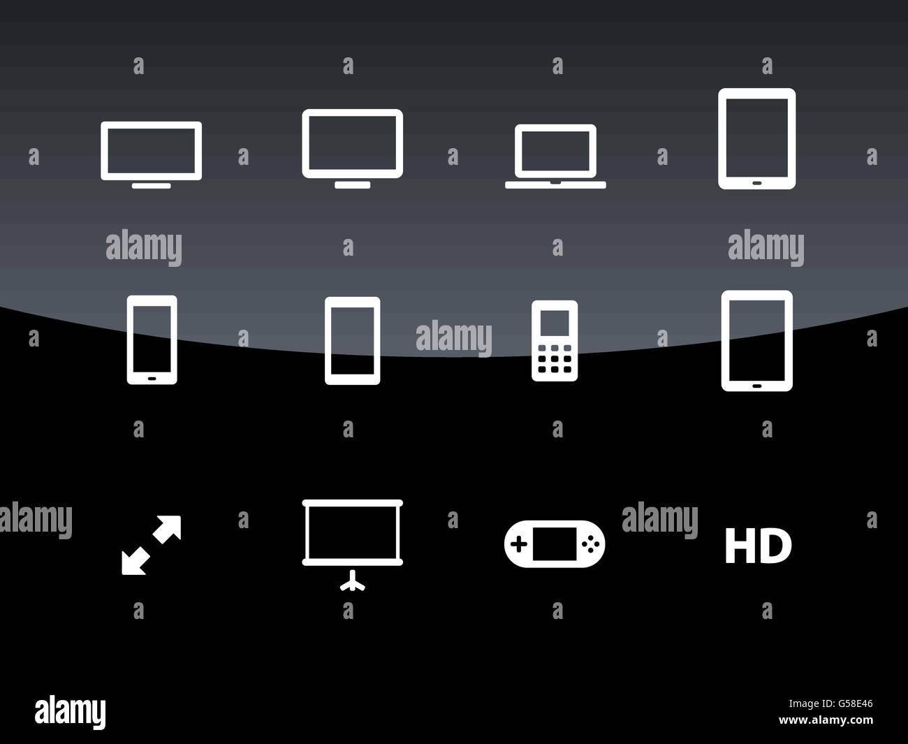 Modern projector screen on Stock Vector Images - Alamy