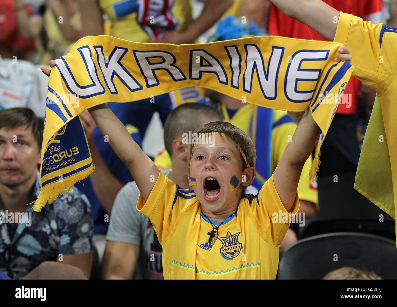 A young ukraine fan in the stands hi-res stock photography and images ...
