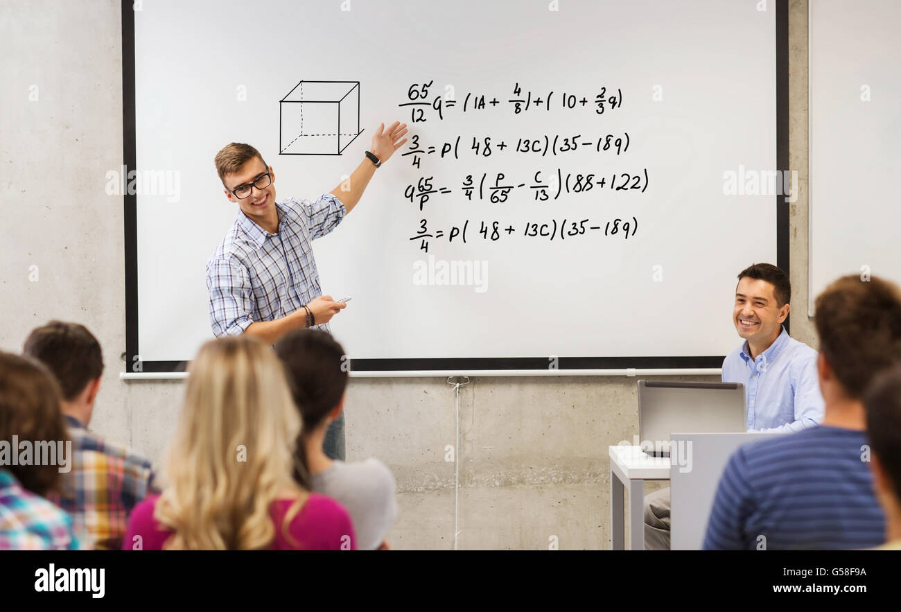 High school math class whiteboard hi-res stock photography and images ...