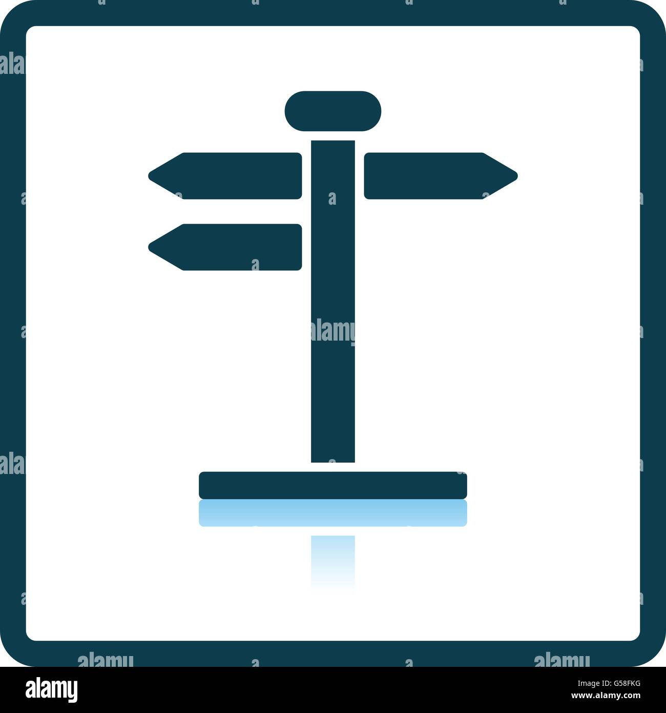 Pointer stand icon. Shadow reflection design. Vector illustration Stock ...