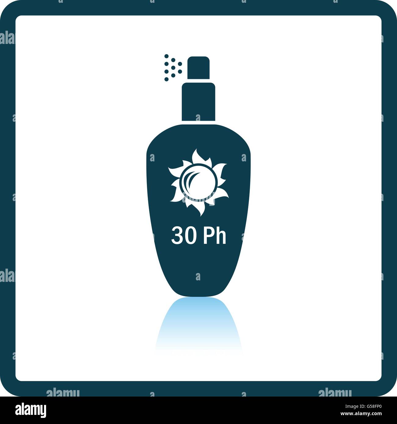 Sun protection spray icon. Shadow reflection design. Vector ...