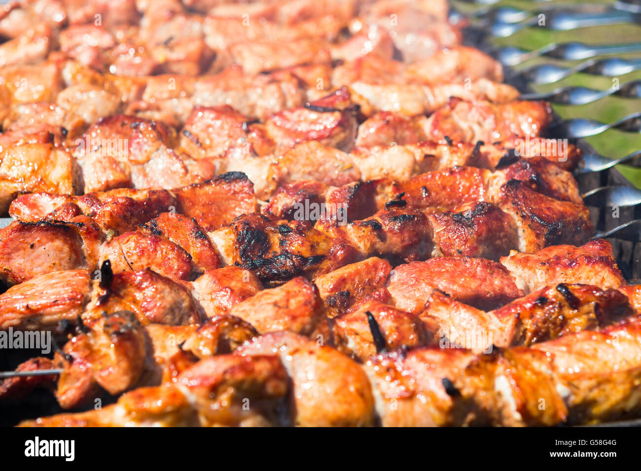 Fire roasted meat hi-res stock photography and images - Alamy