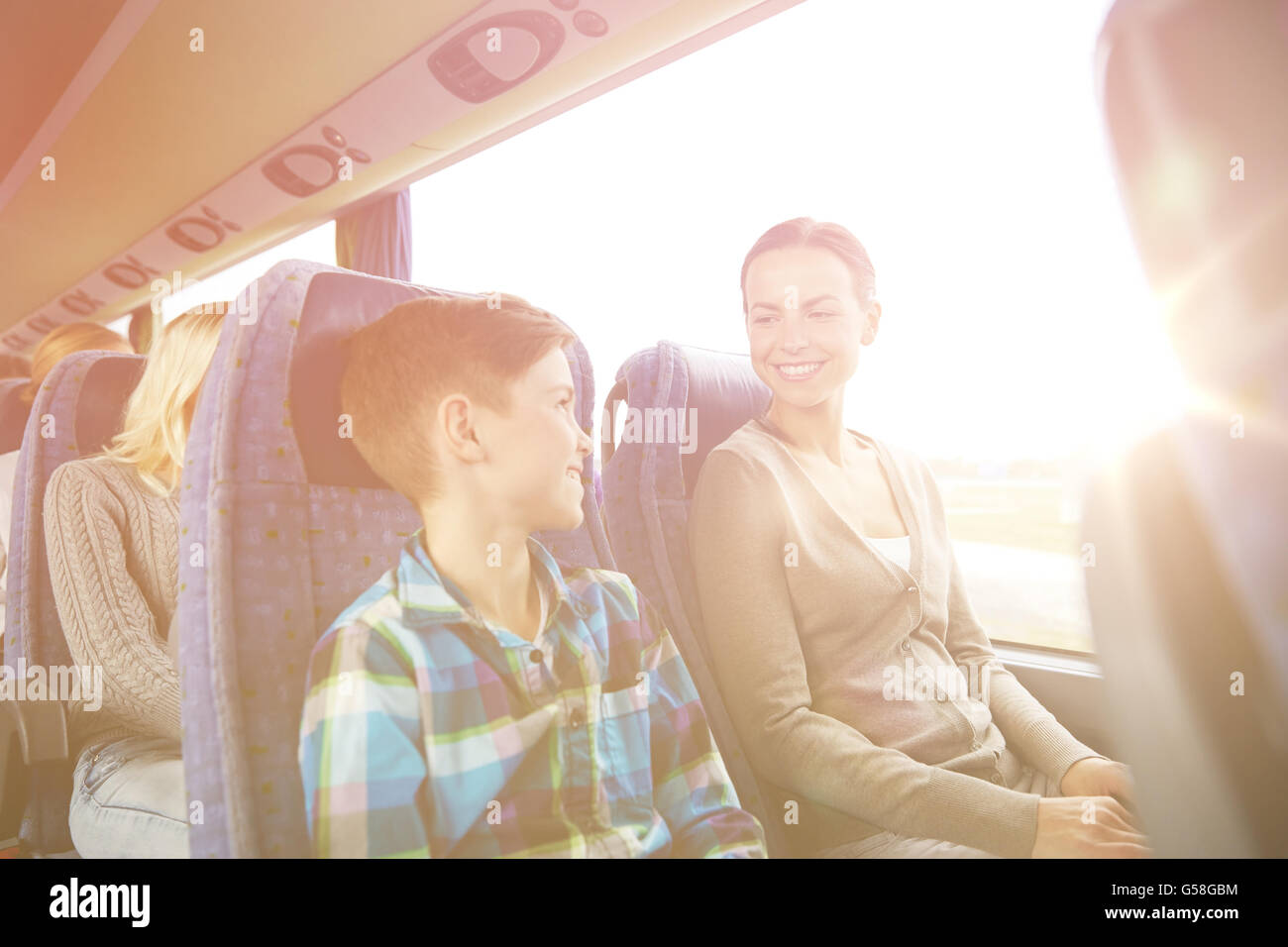 Family public transportation bus hi-res stock photography and images ...