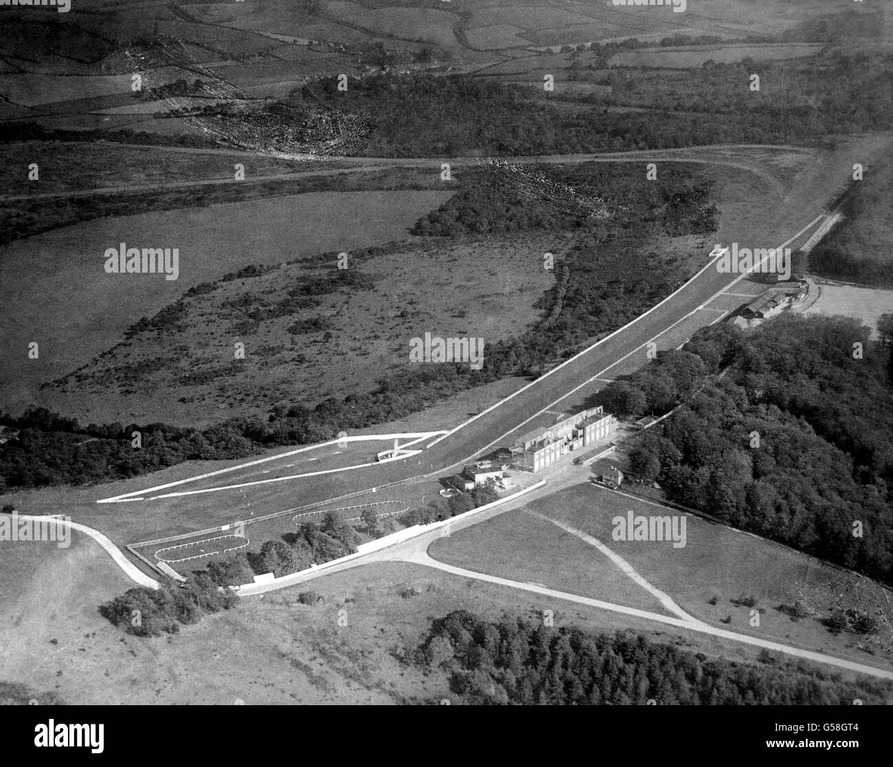 An aerial view of goodwood racecourse hi-res stock photography and ...