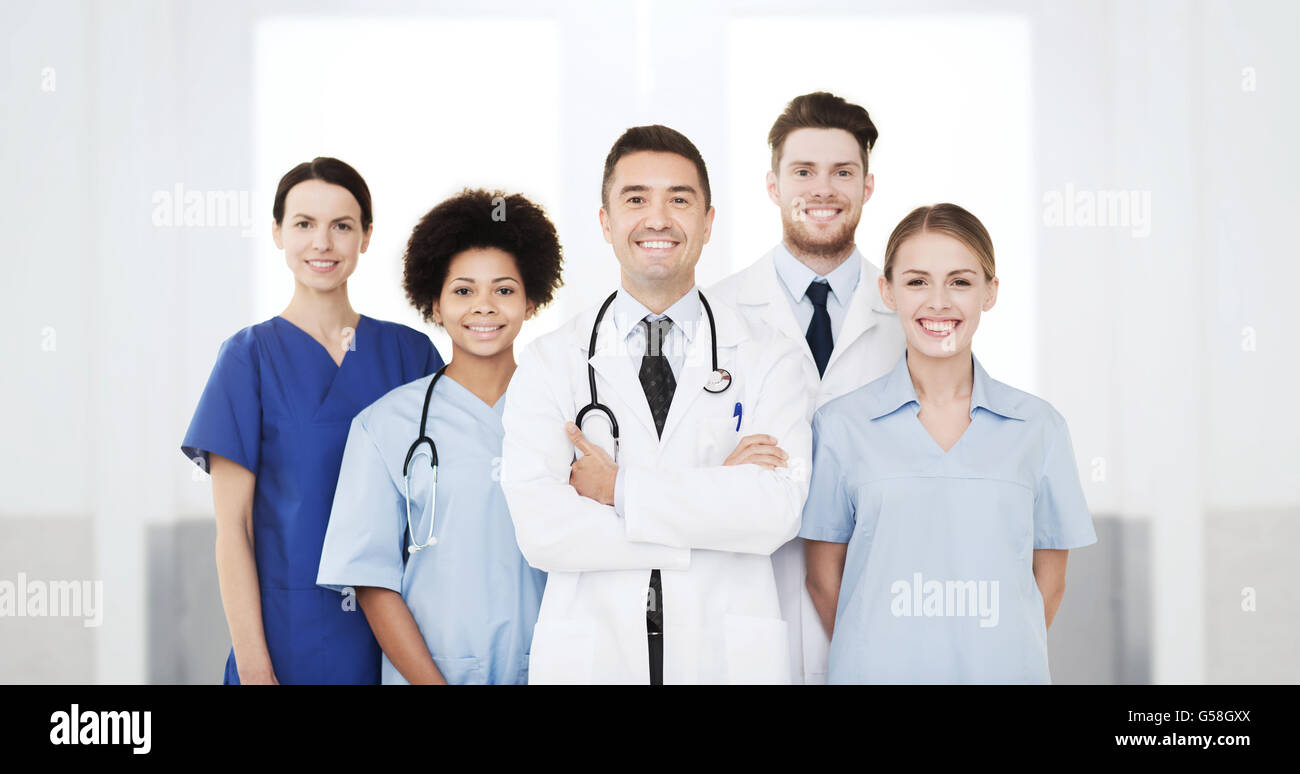 group of happy doctors at hospital Stock Photo - Alamy