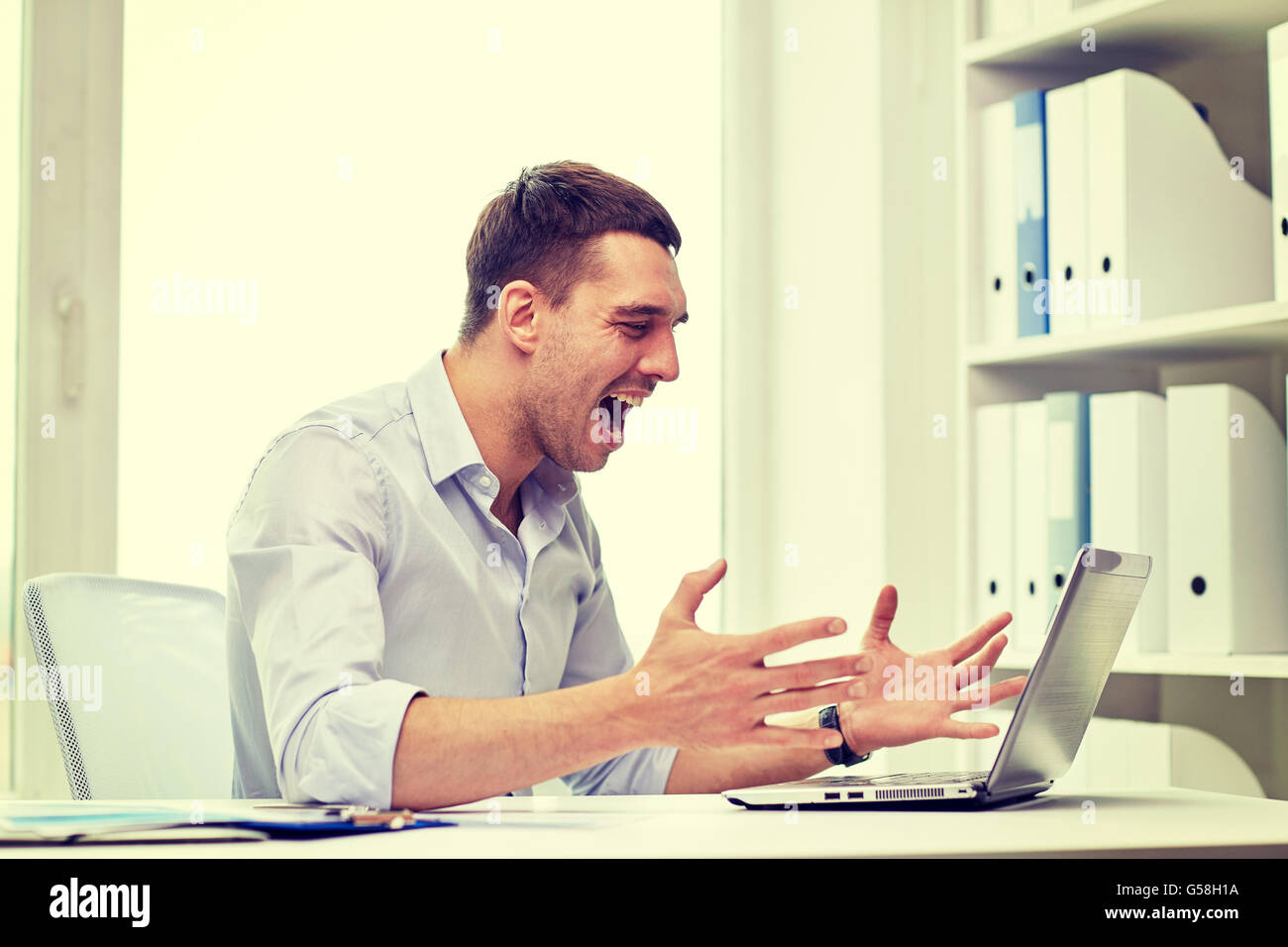 Angry social worker hi-res stock photography and images - Alamy