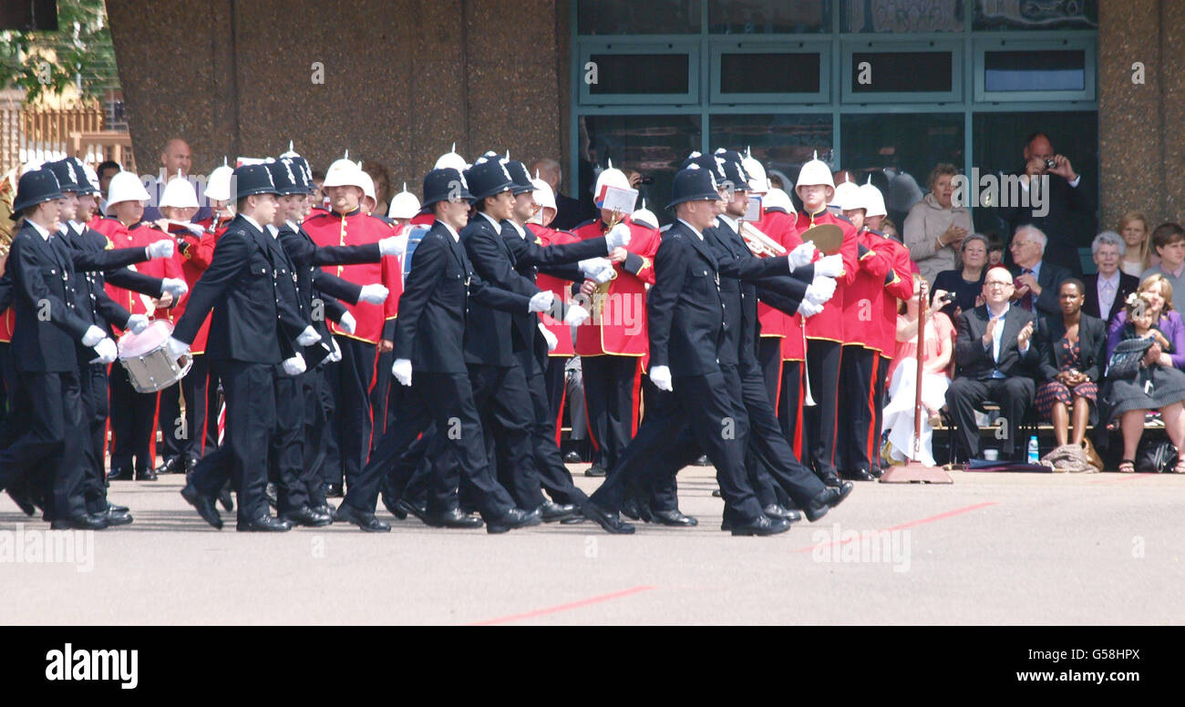 The 567 graduates pass the military as they leave the passing out ...