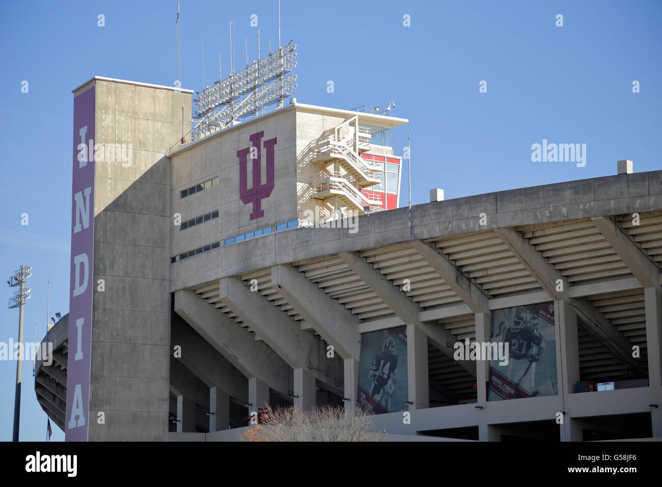 Memorial Stadium at Indiana University in Bloomington, Indiana Stock ...