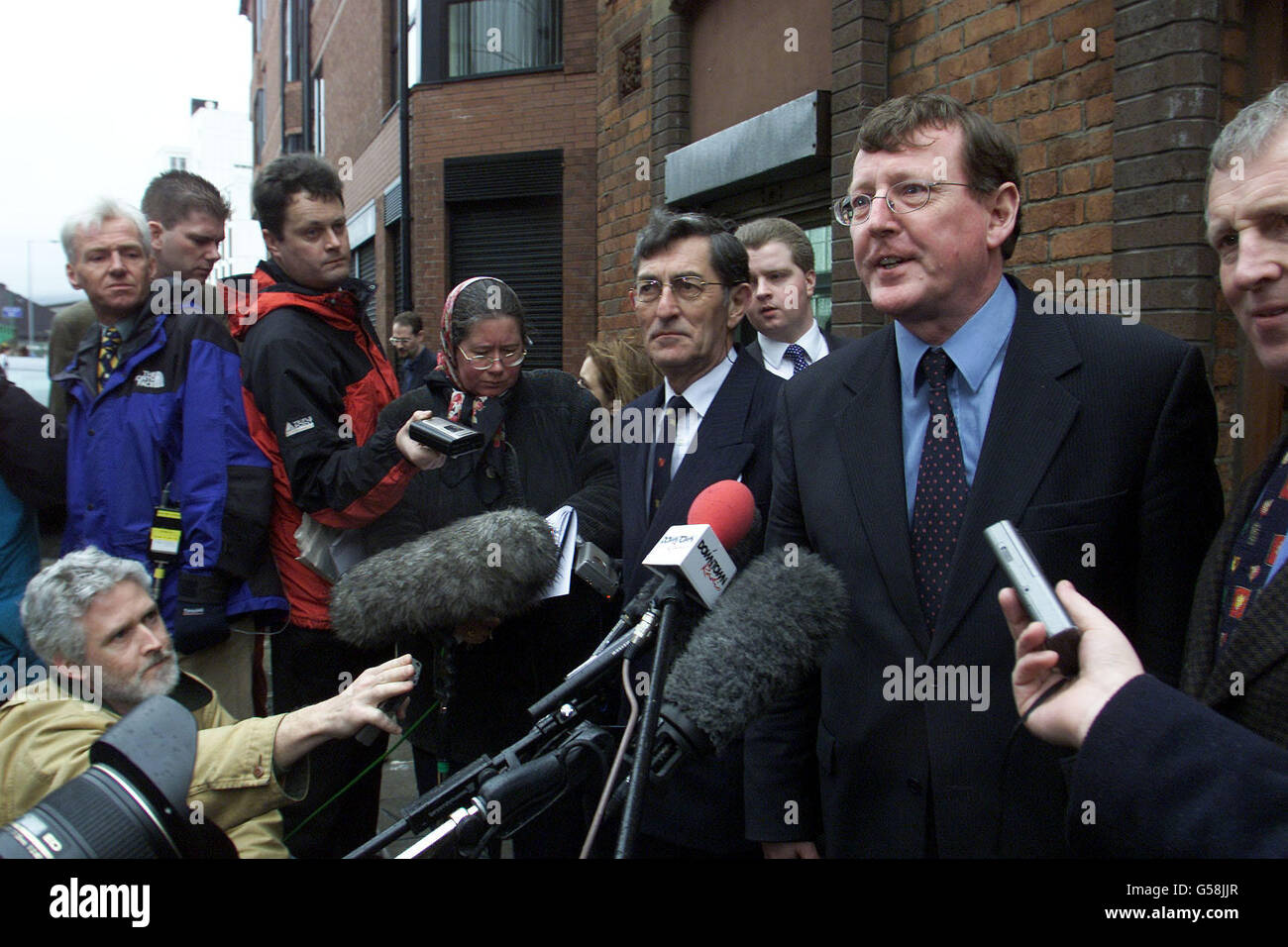 David Trimble speaking Stock Photo - Alamy