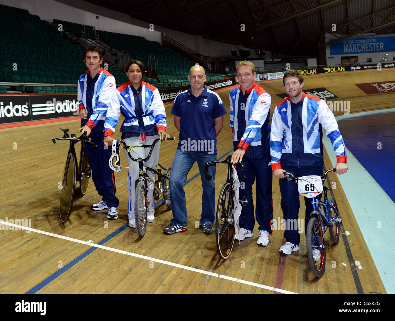 Great Britain Olympic team members (left to right) Geraint Thomas ...