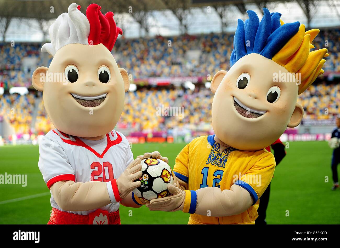 Uefa euro 2012 mascots hi-res stock photography and images - Alamy